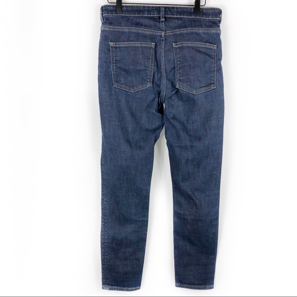 Cos High Rise Skinny Fit Cropped Leg Blue Jeans - Gem
